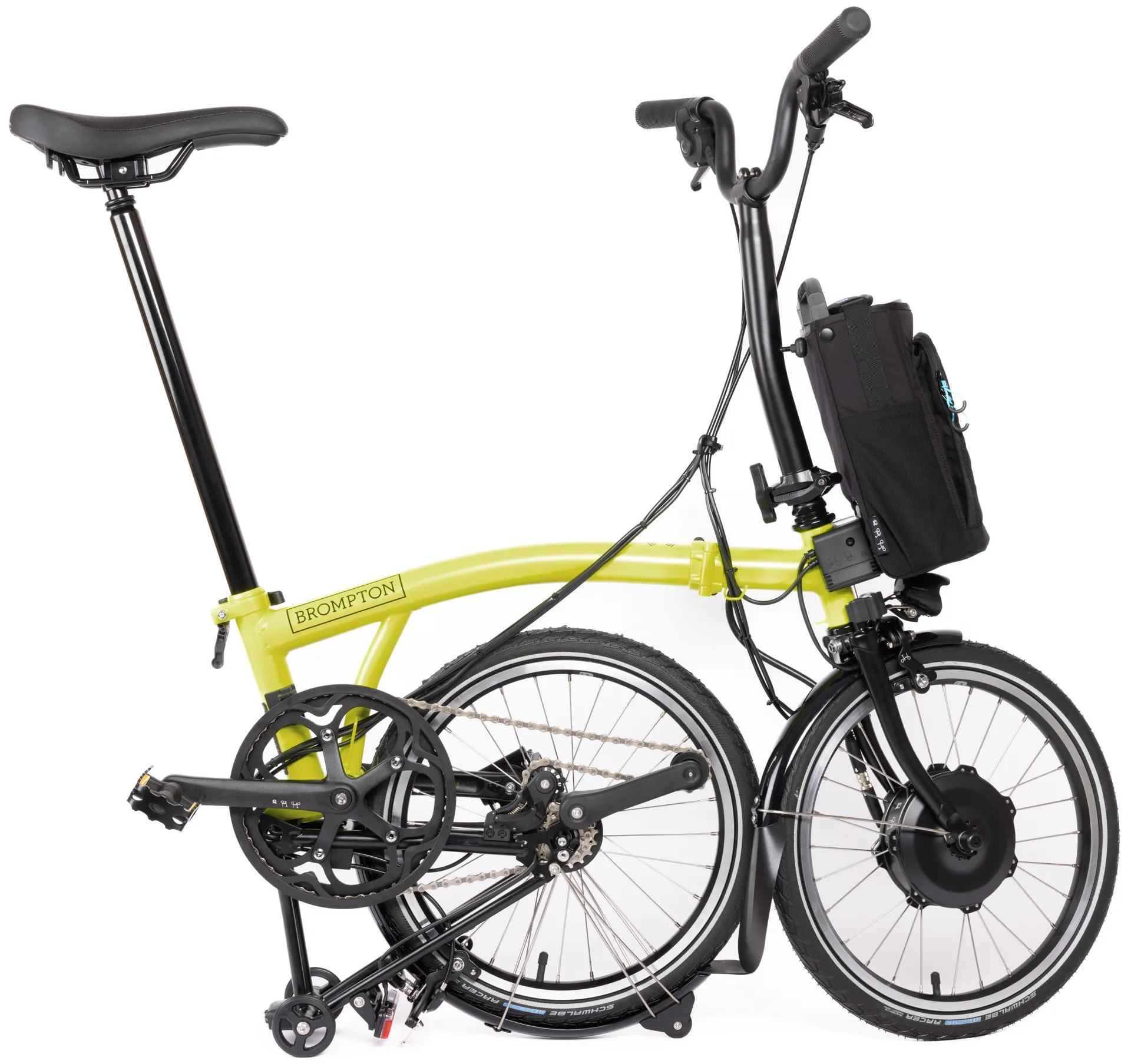 Brompton Electric C Line Urban Folding Bike 2024 in Yuzu Lime